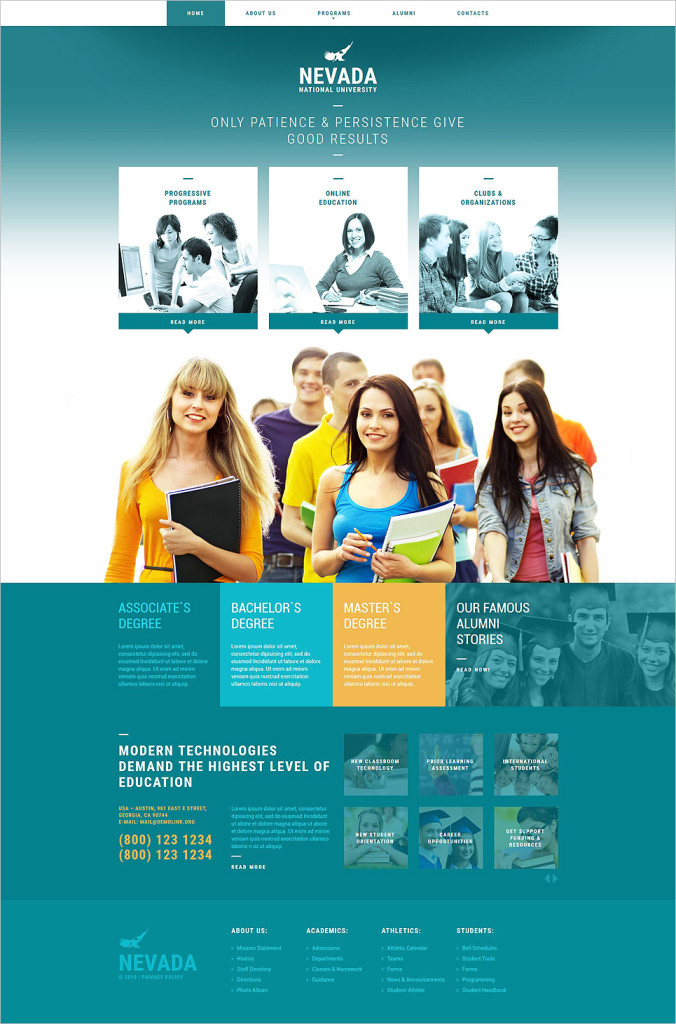 22+ Best University Website Templates PSD Free Download