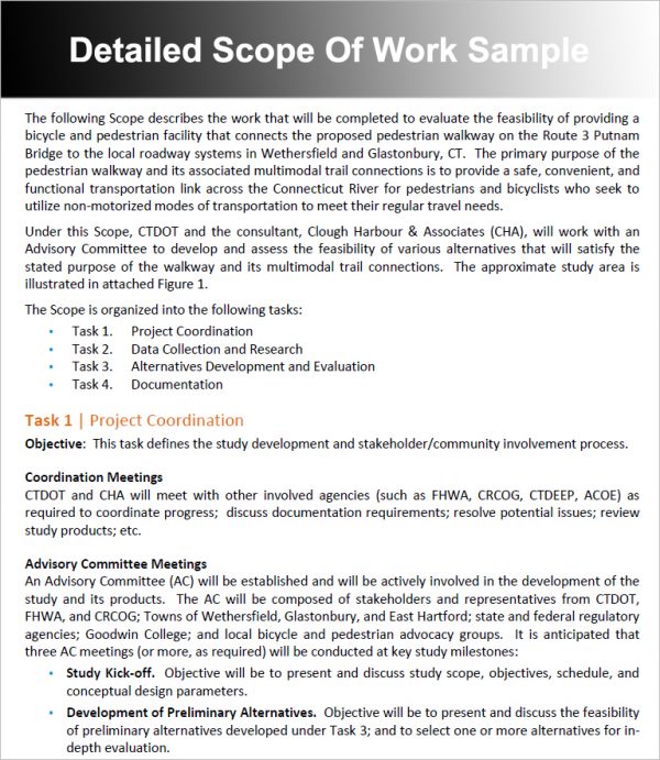 10+ Scope Of Work Templates Free Word, PDF, Excel, Doc Formats