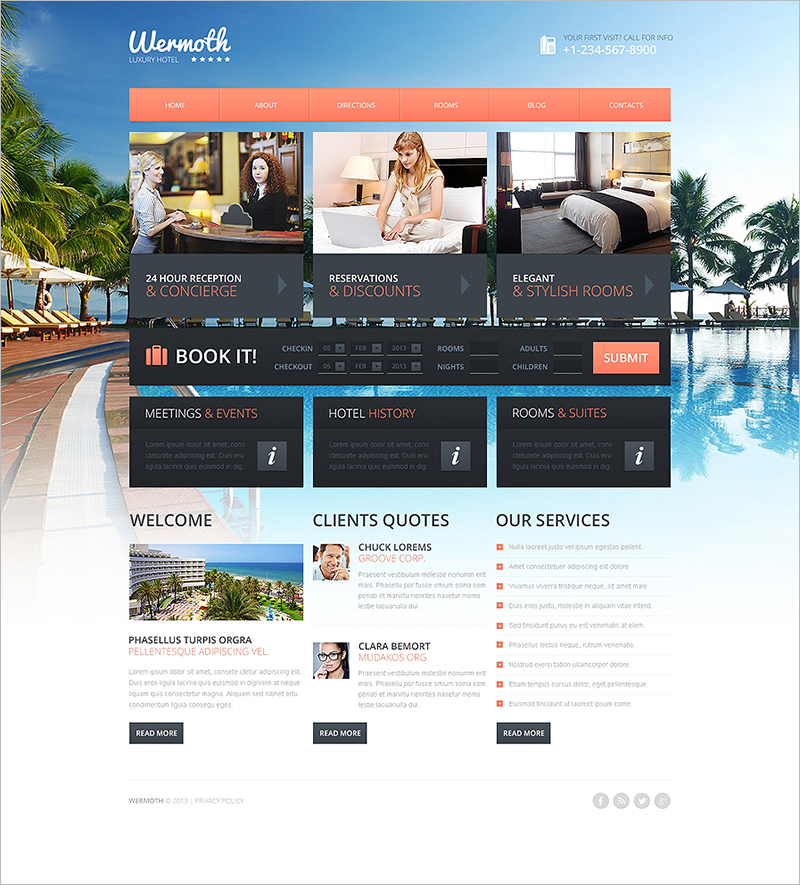 12+ Best Drupal Hotel Themes Free Website Templates