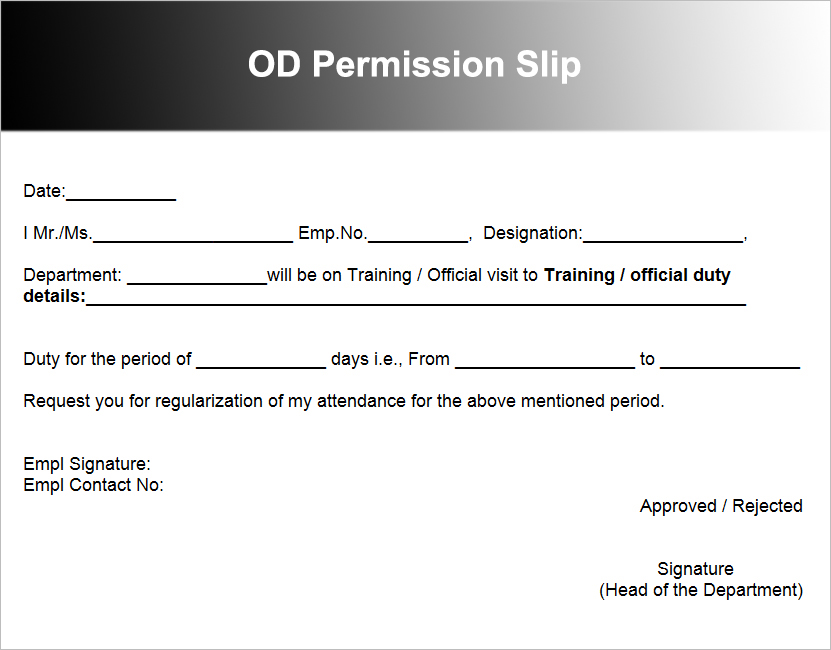 36+ Permission Slip Templates Free PDF, Doc Formats