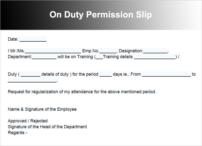 36+ Permission Slip Templates Free PDF, Doc Formats