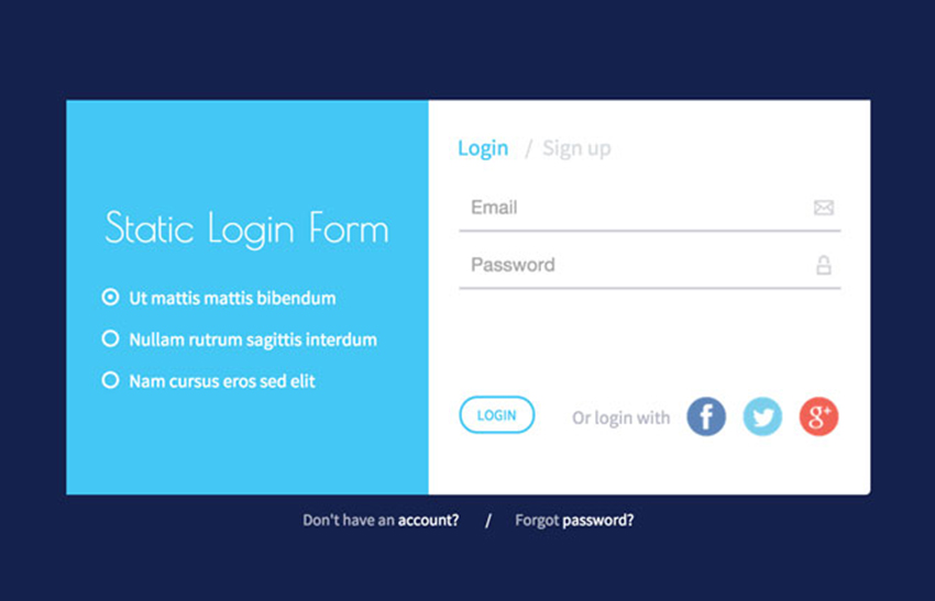 HTML5 Login Page Template & Form | Free & Premium Templates