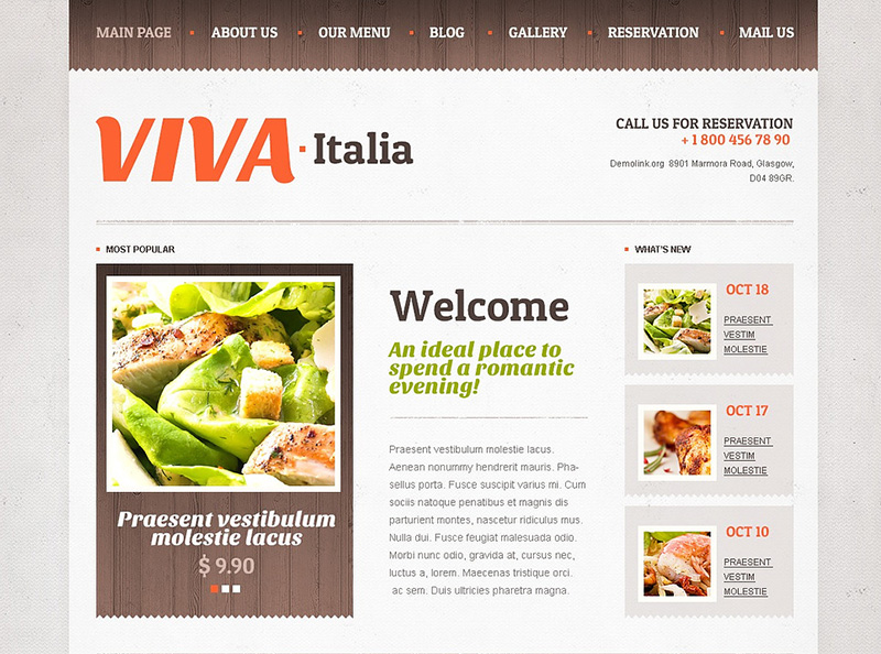 12+ Restaurant Drupal Themes Free Website Templates