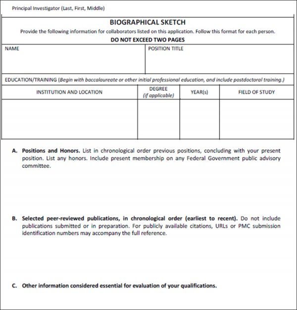 46+ Sample Biography Templates Free Word, Doc Examples