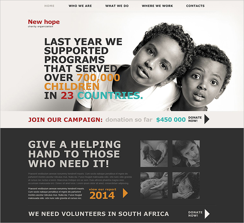 16+ Charity Html5/Css3 Website Templates - Creative template