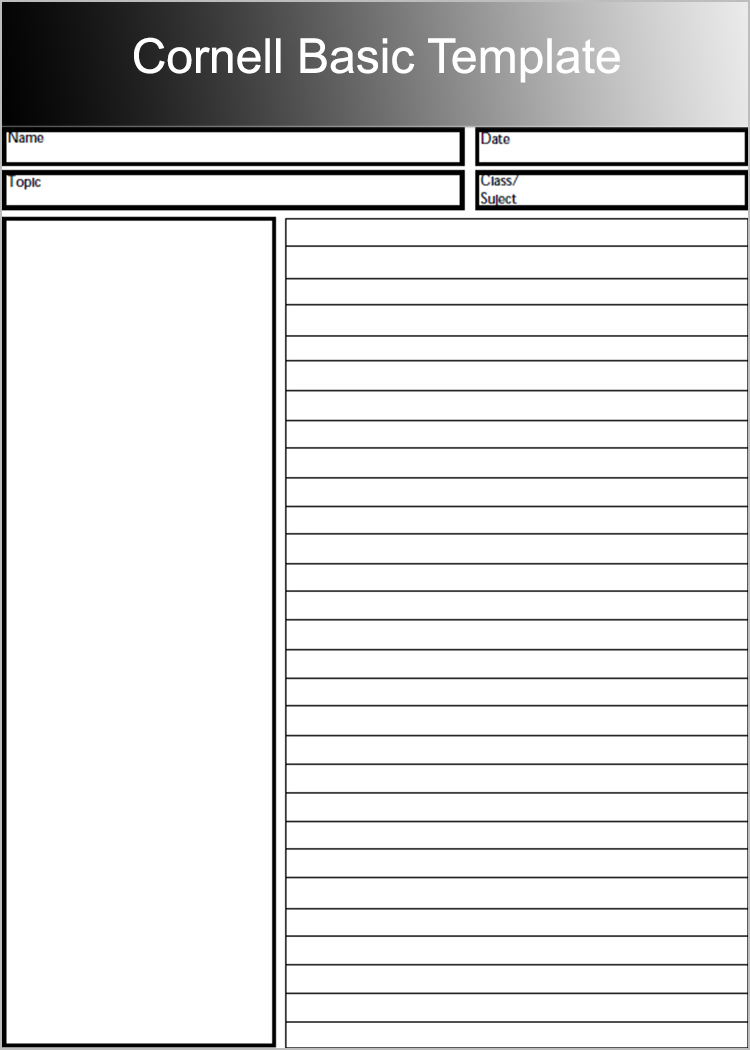 8+ Printable Cornell Notes Templates Free Word, PDF Format