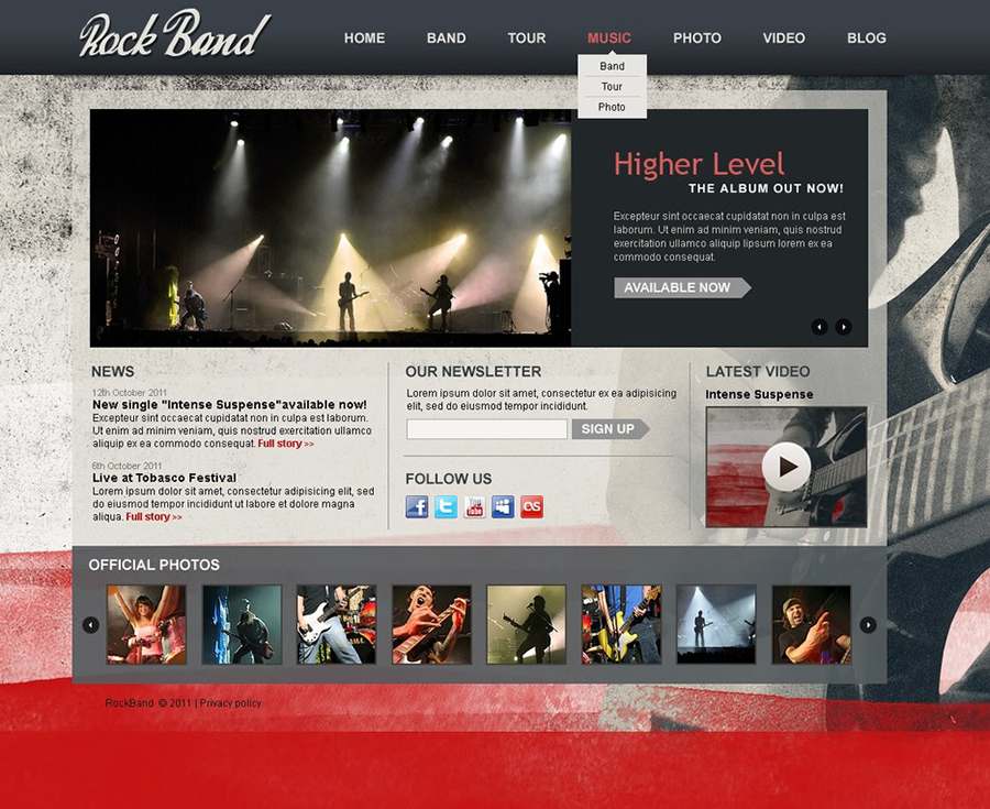 6 Music Drupal Themes & Templates Free Download | Creative Template