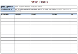 13+ Free Printable Petition Templates Word, PDF Documents
