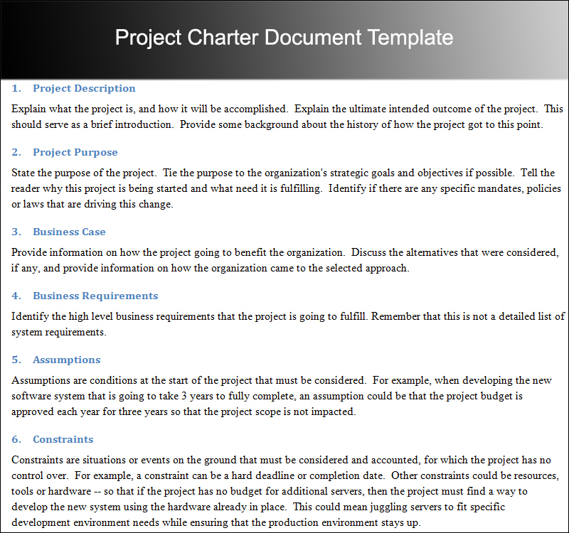8+ Project Charter Templates Free Word, PDF, Excel Formats
