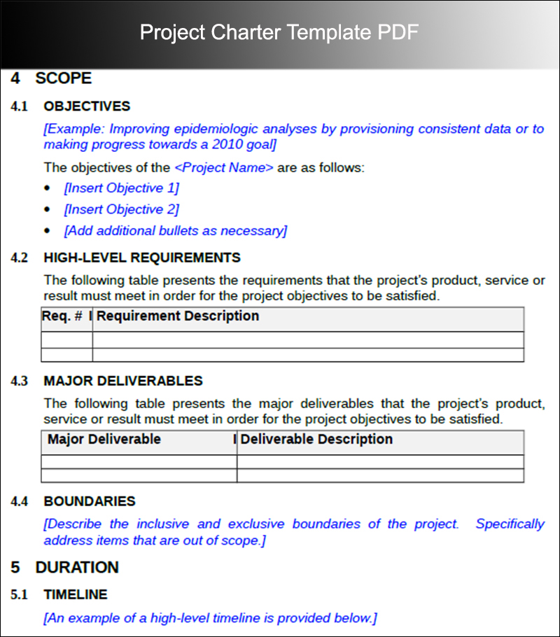 8+ Project Charter Templates Free Word, PDF, Excel Formats