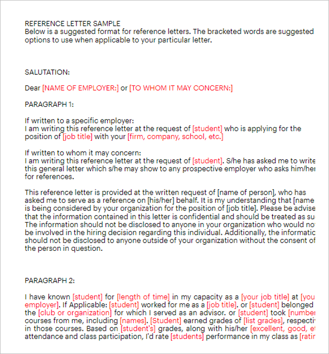 50+ Sample Reference Letter Templates Free Word, PDF, Doc Formats