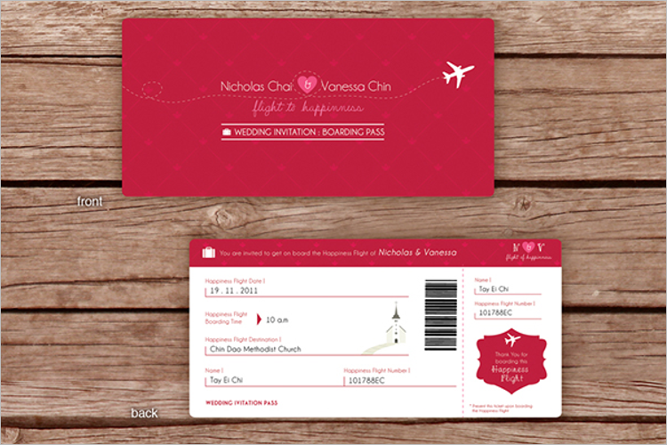 27+ Boarding Pass Invitation Templates - Free PSD Format Download