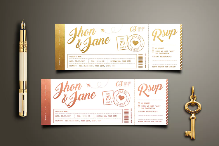27+ Boarding Pass Invitation Templates - Free PSD Format Download