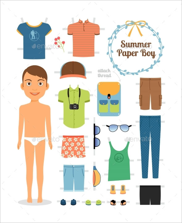 15+ Paper Doll Templates Free PDF Design Ideas | Creative Template