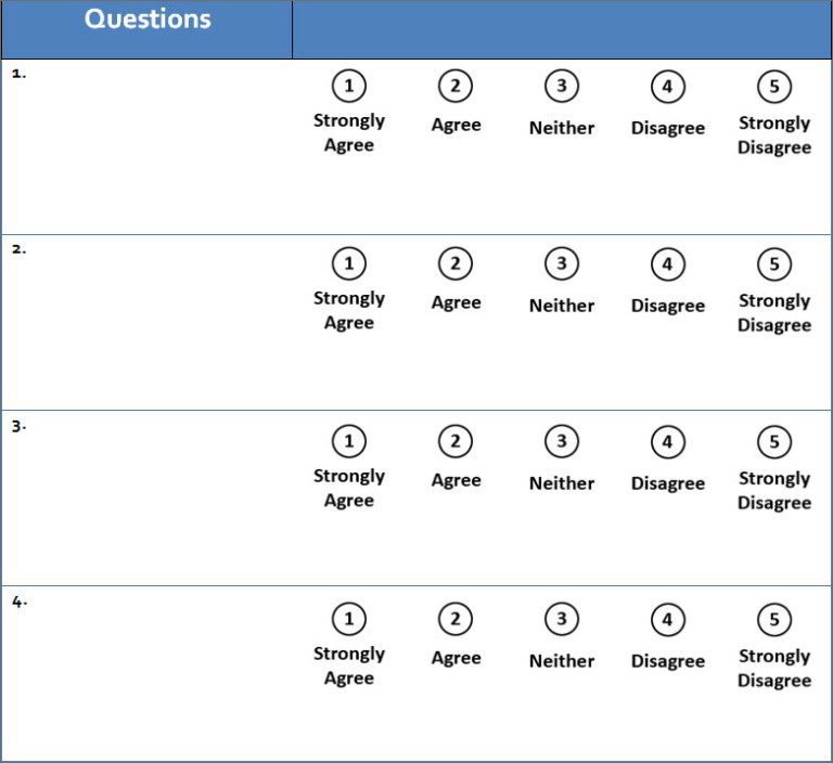 29+ Likert Scale Templates Free Excel, Doc Examples