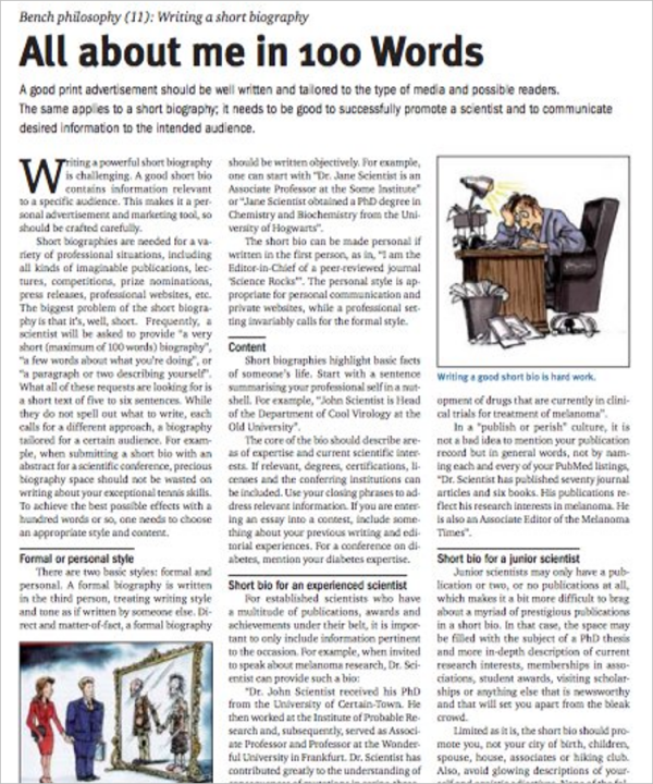 46+ Sample Biography Templates Free Word, Doc Examples