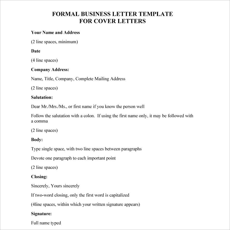 40+ Formal Letter Templates Free Word, PDF Formats