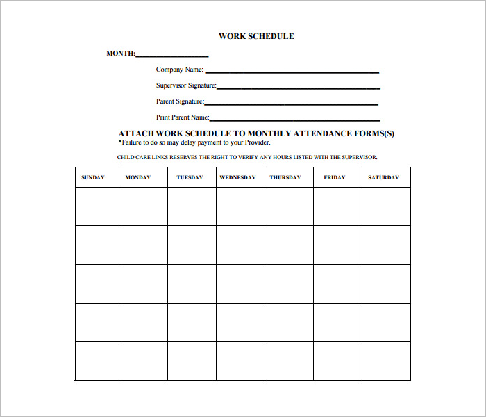 31+ Daily Work Schedule Templates Free PDF, Excel, Word Download