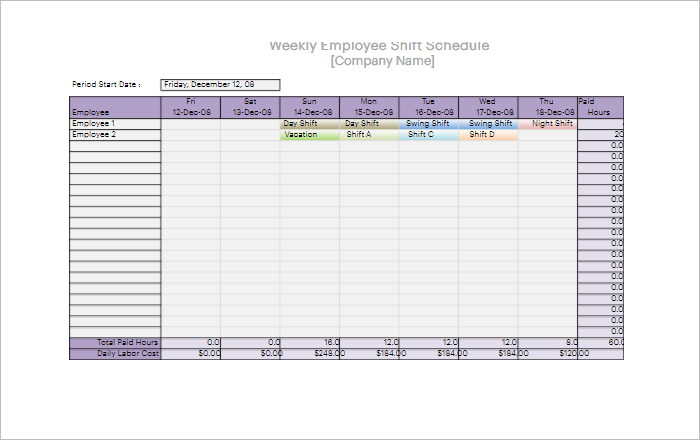 31+ Daily Work Schedule Templates Free PDF, Excel, Word Download