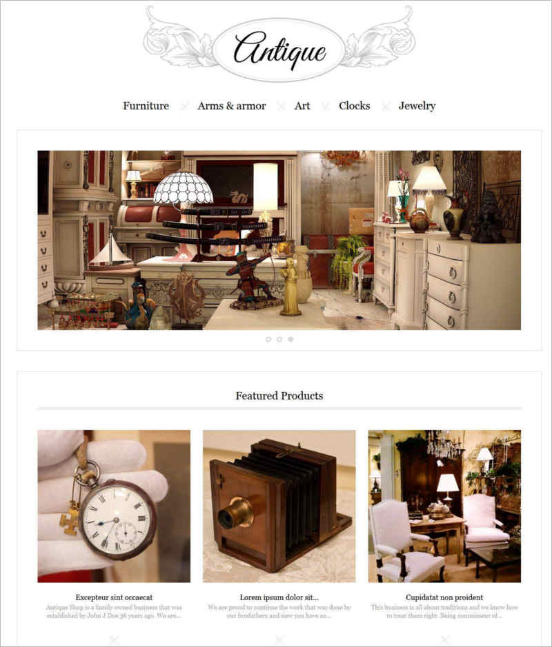 Antique Store Prestashop Themes & Templates || Free & Premium