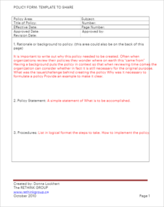 28+ Policy and Procedure Templates Free Word, PDF Download Examples