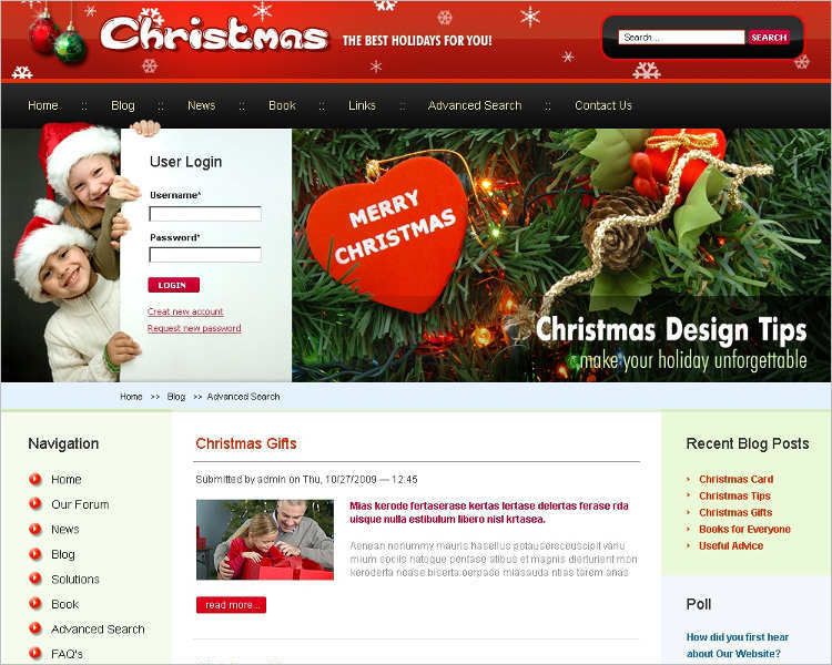 18+ Christmas Website Templates Free & Premium Themes
