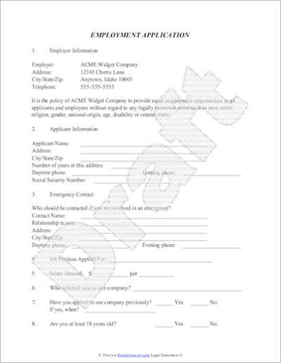 22+ Employment Application Form Template Free Word, PDF Formats