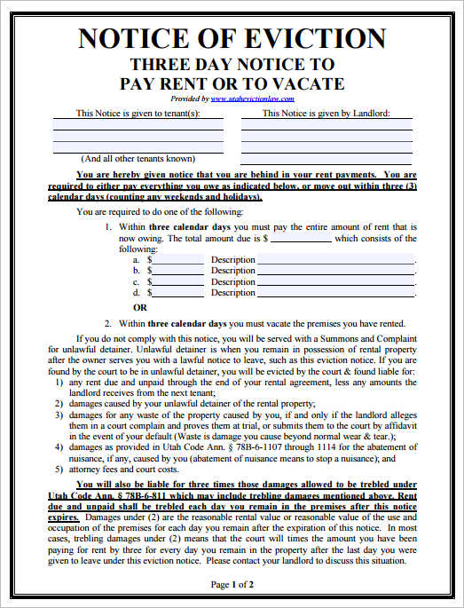 12+ Eviction Notice Templates Free Word, PDF Formats