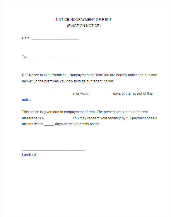 12+ Eviction Notice Templates Free Word, PDF Formats