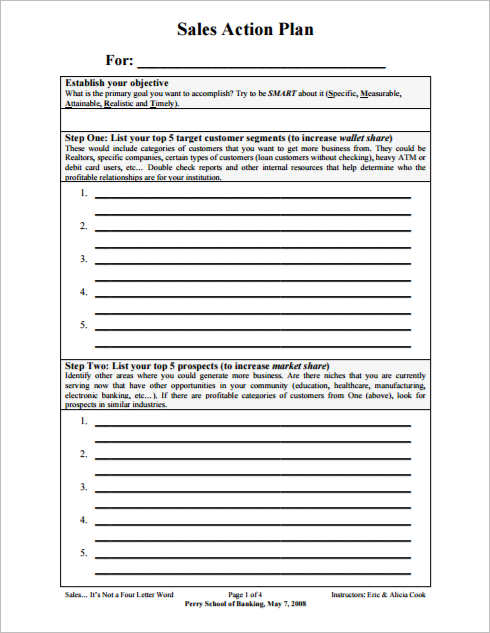 7+ Sales Plan Templates Free Word, Form, PDF Formats