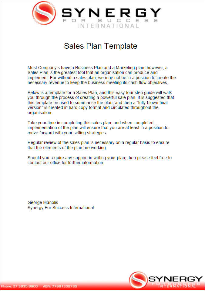 7+ Sales Plan Templates Free Word, Form, PDF Formats
