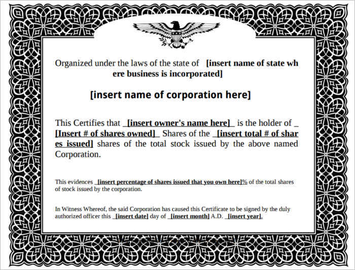 42+ Stock Certificate Templates Free Word, PDF, Excel Formats