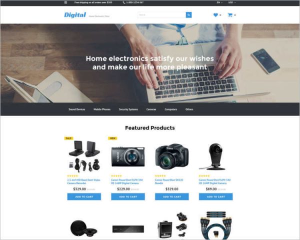 PHP Ecommerce Website Templates || Free & premium