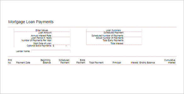 13+ Amortization Schedule Templates Word Form Document