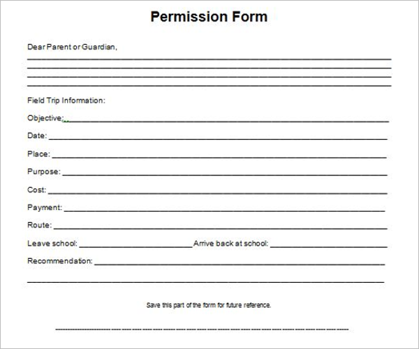 36+ Permission Slip Templates Free PDF, Doc Formats