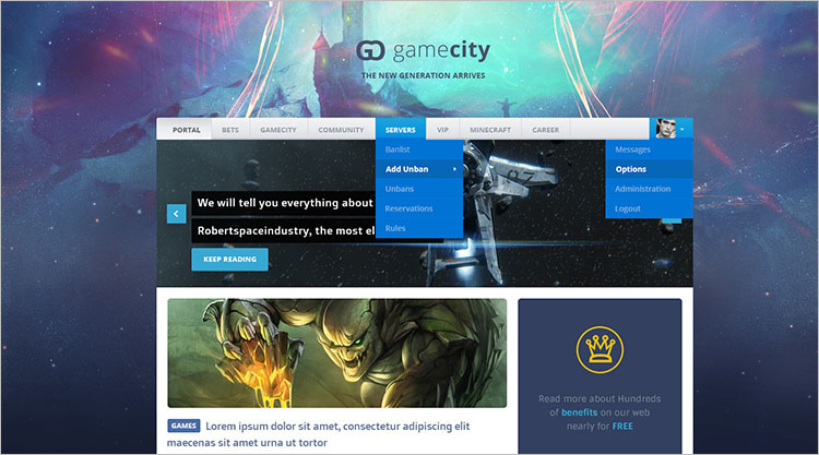 21+ Gaming Themes & Templates Free & Premium Website Templates