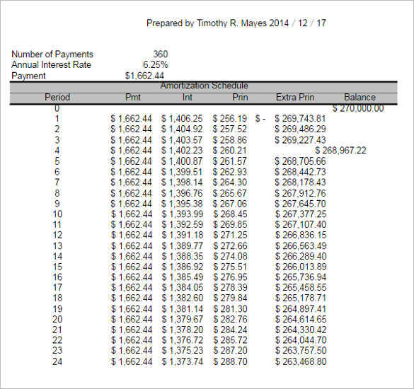 13+ Amortization Schedule Templates Word Form Document