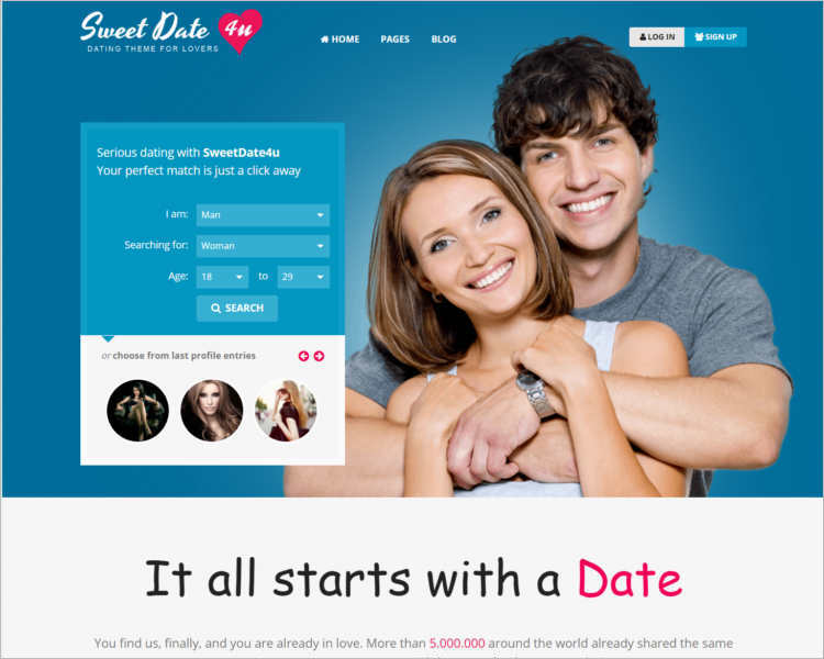 9+ Free Dating Landing Page Templates
