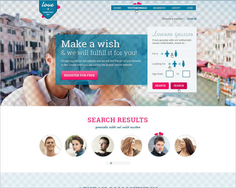 9+ Free Dating Landing Page Templates