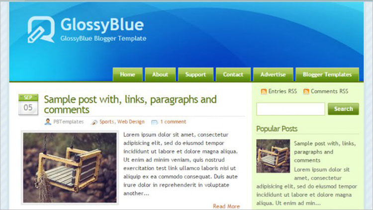 15+Blue Blogger Templates Free & Premium Themes