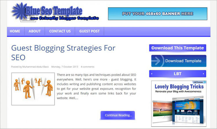 15+Blue Blogger Templates Free & Premium Themes