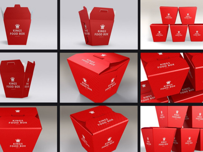 102+ Realistic Food Box Mockups Free PSD Templates