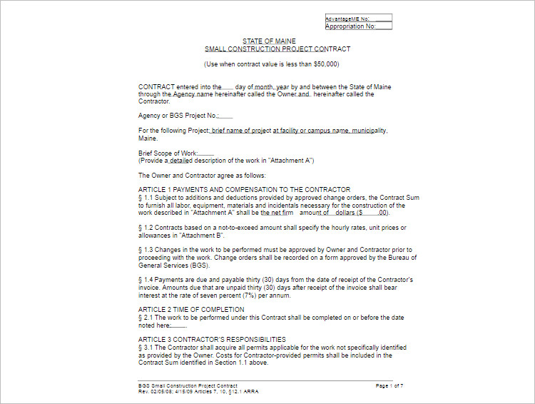 8+ Contract Templates Free Word, PDF, Doc Formats