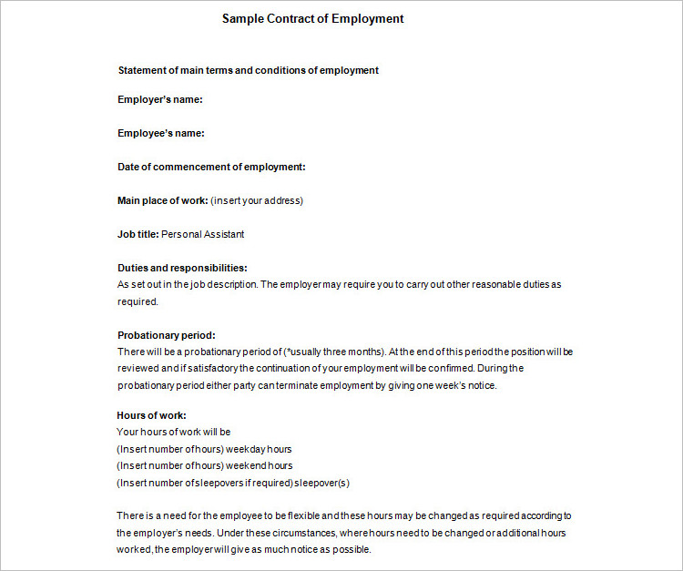 8+ Contract Templates Free Word, PDF, Doc Formats