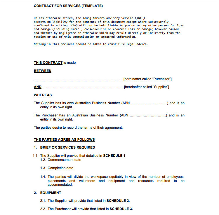 8+ Contract Templates Free Word, PDF, Doc Formats