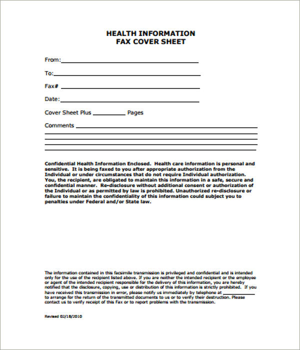 18+ Cover Sheet Templates Free Word, Sample Designs