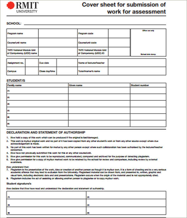 18+ Cover Sheet Templates Free Word, Sample Designs