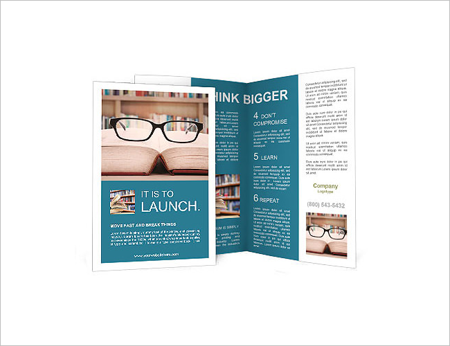 20 Library Brochure Templates Free Psd Sample Design Ideas