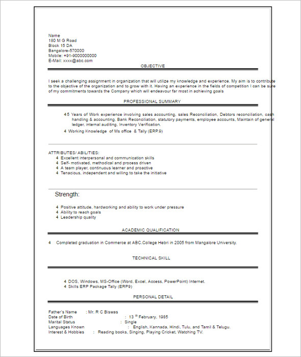 39+ Student Resume Templates Free PDF, Word Formats