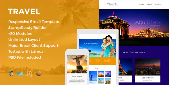 14+ Travel Email Templates Free Website Themes